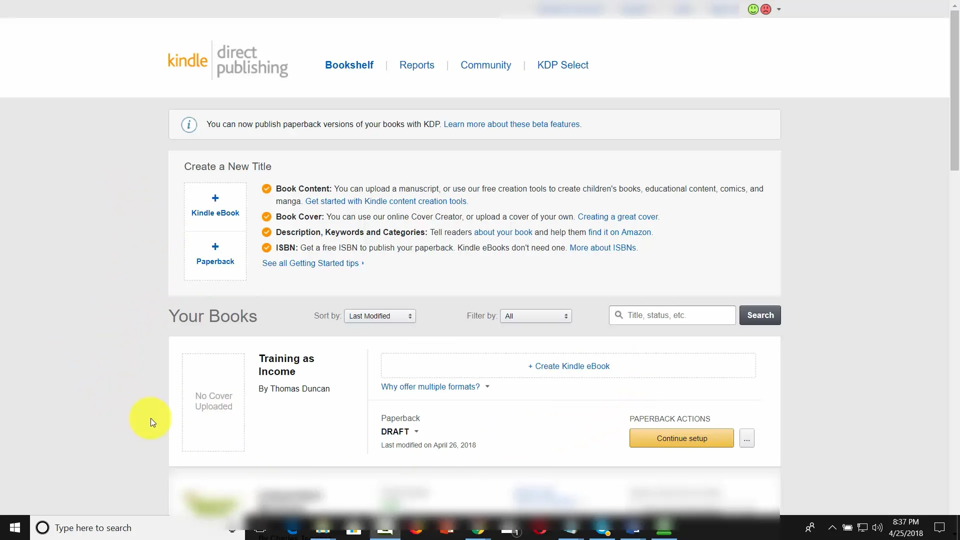 Video 11 Repurpose the Paperback to Kindle.mp4 on Vimeo