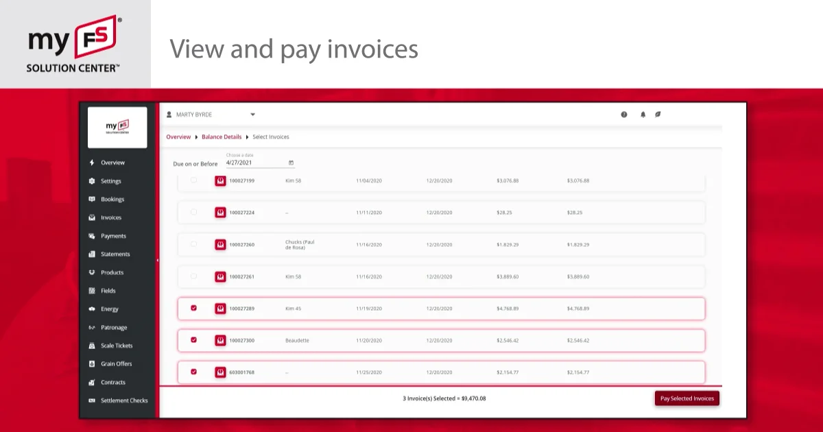 myFS Solution Center Account Overview