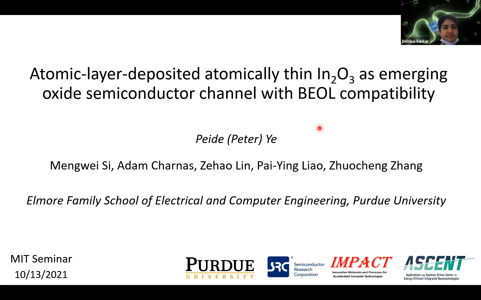 Atomic-layer-deposited atomically thin In2O3 channel for BEOL logic and ...