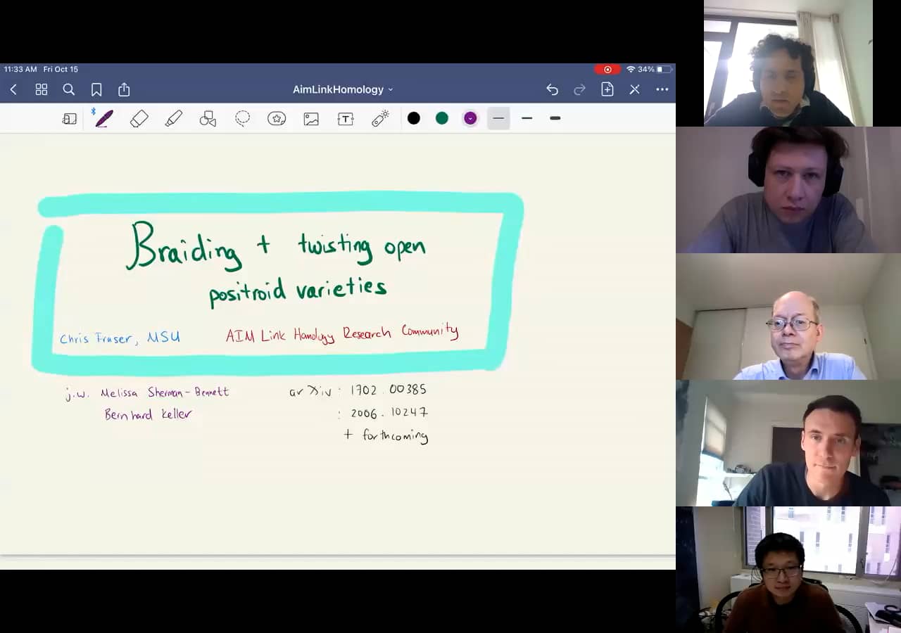 Braiding and twisting open positroid varieties on Vimeo