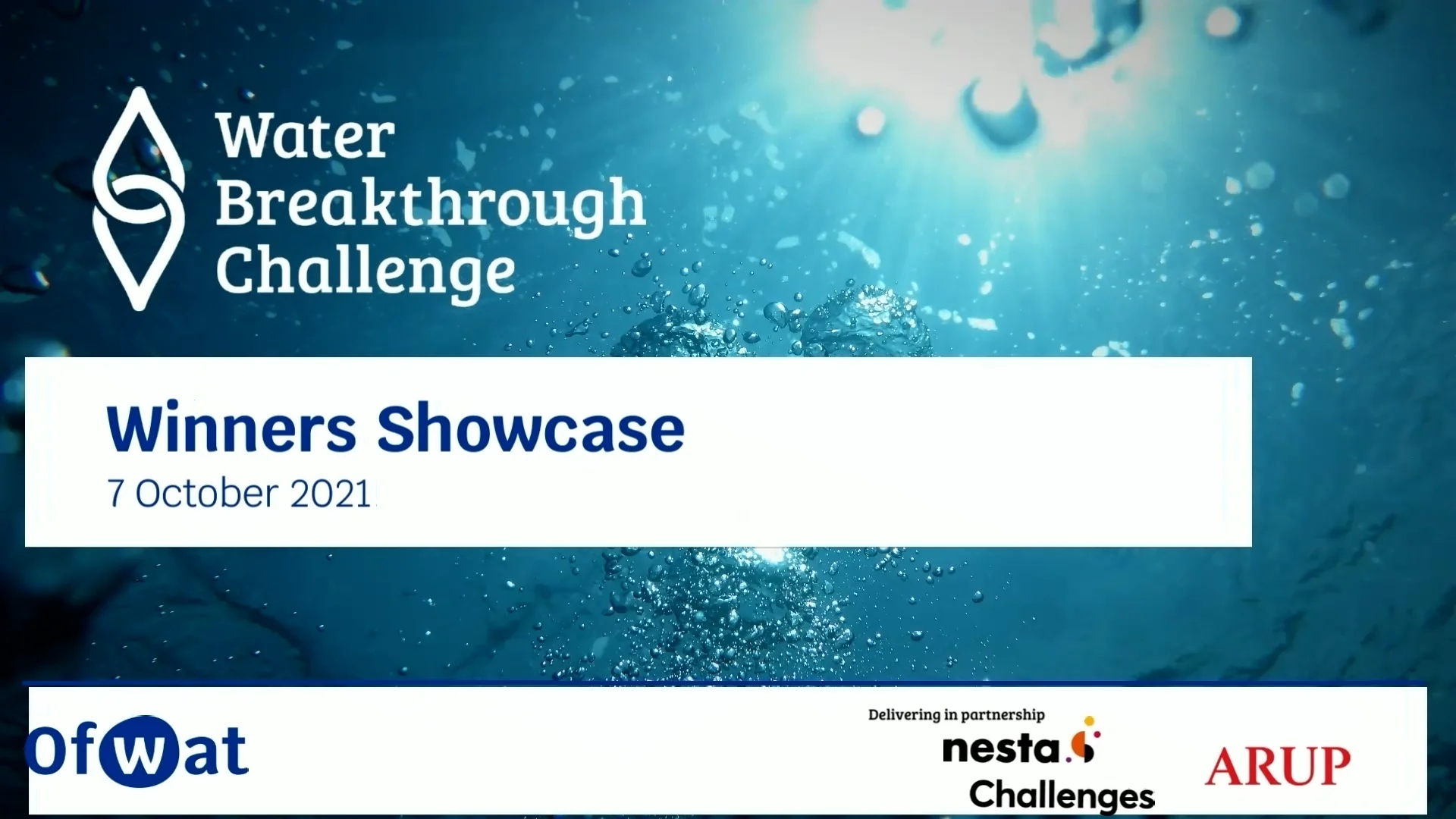 Water Breakthrough Challenge Winners Showcase Event