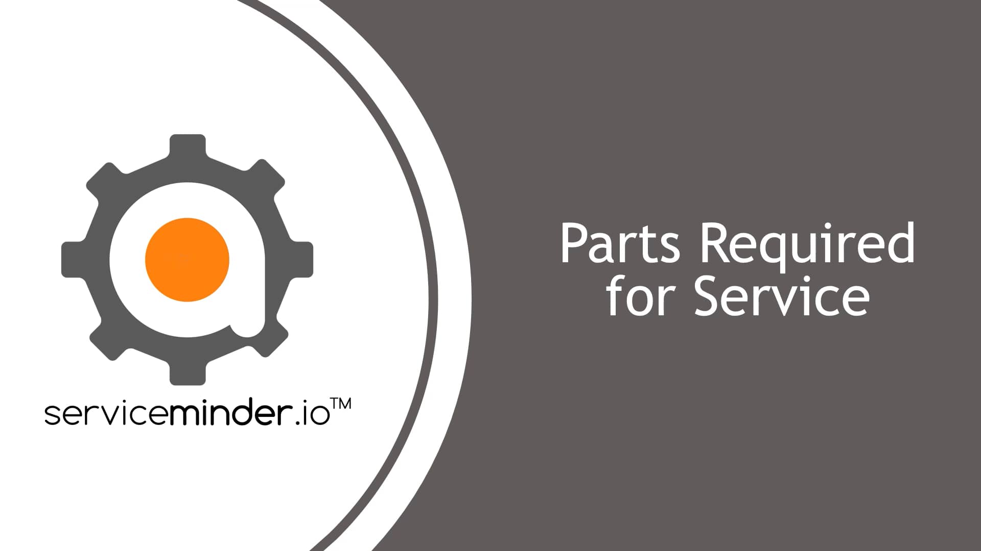 Parts Required for Service on Vimeo