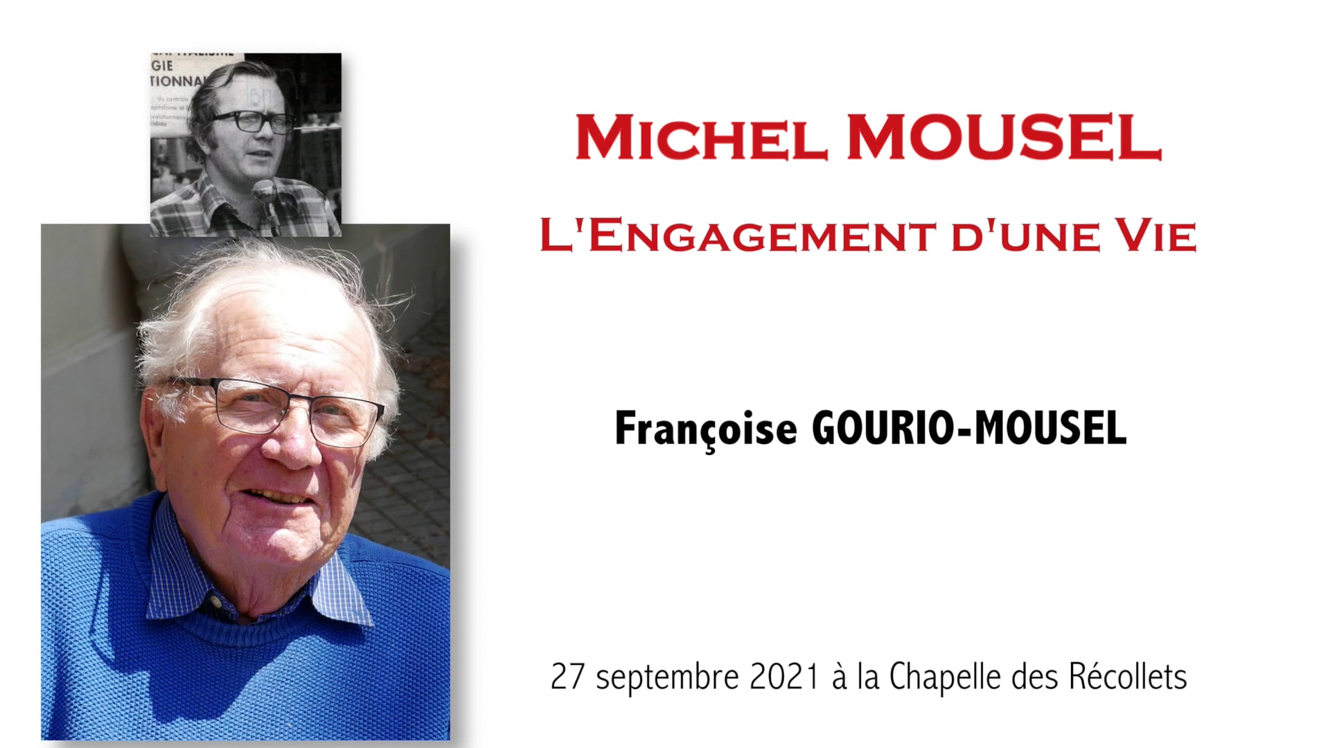 Hommage à Michel MOUSEL : Françoise Mousel on Vimeo