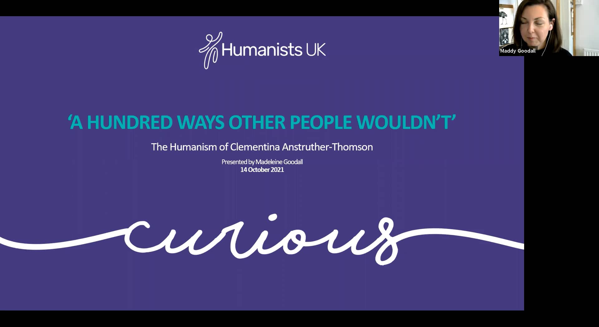 Madeleine GOODALL: The Humanism of Clementina ANSTRUTHER-THOMSON"-IVLS ...
