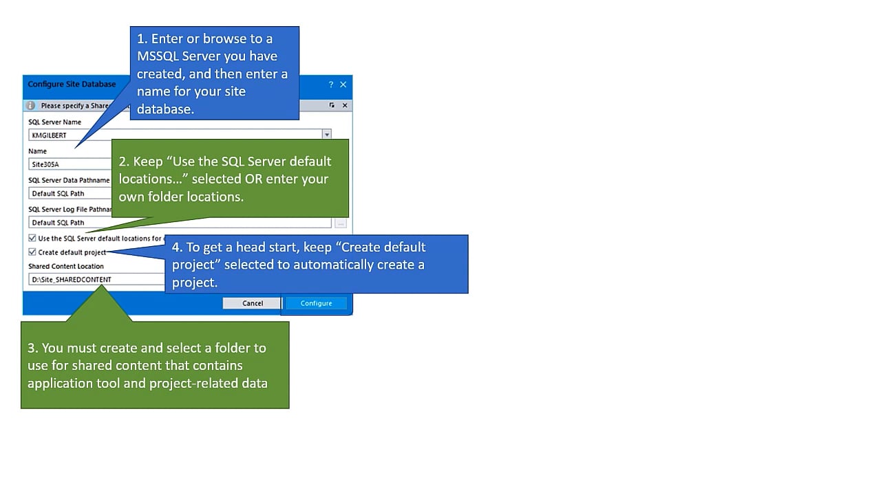 Configure a Site Database on Vimeo