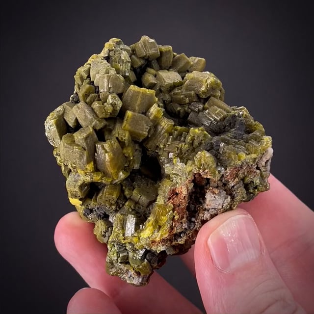 Pyromorphite (circa 1830's) - MUN16B-47 - Mercur Mine - Germany Mineral ...