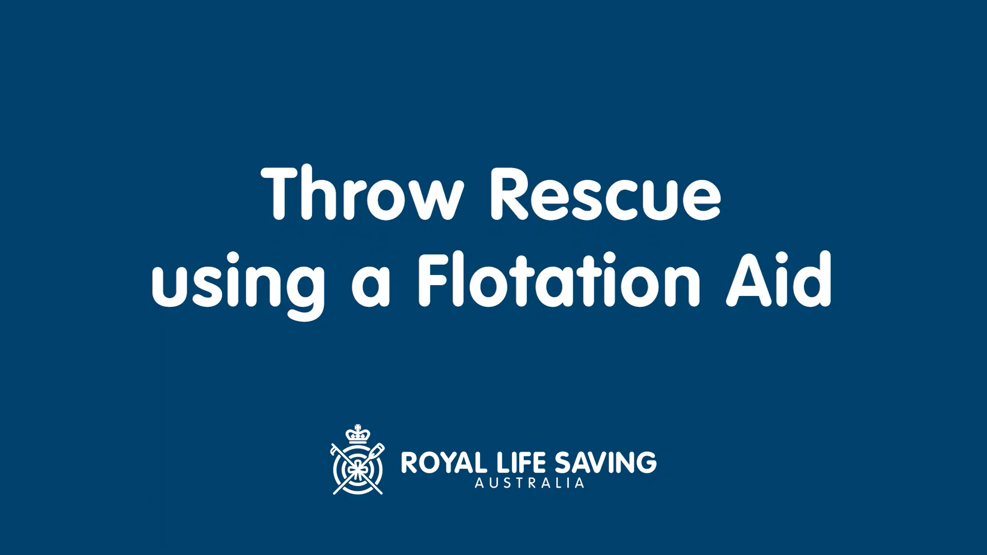 Throw Rescue using a Flotation Aid v2 on Vimeo