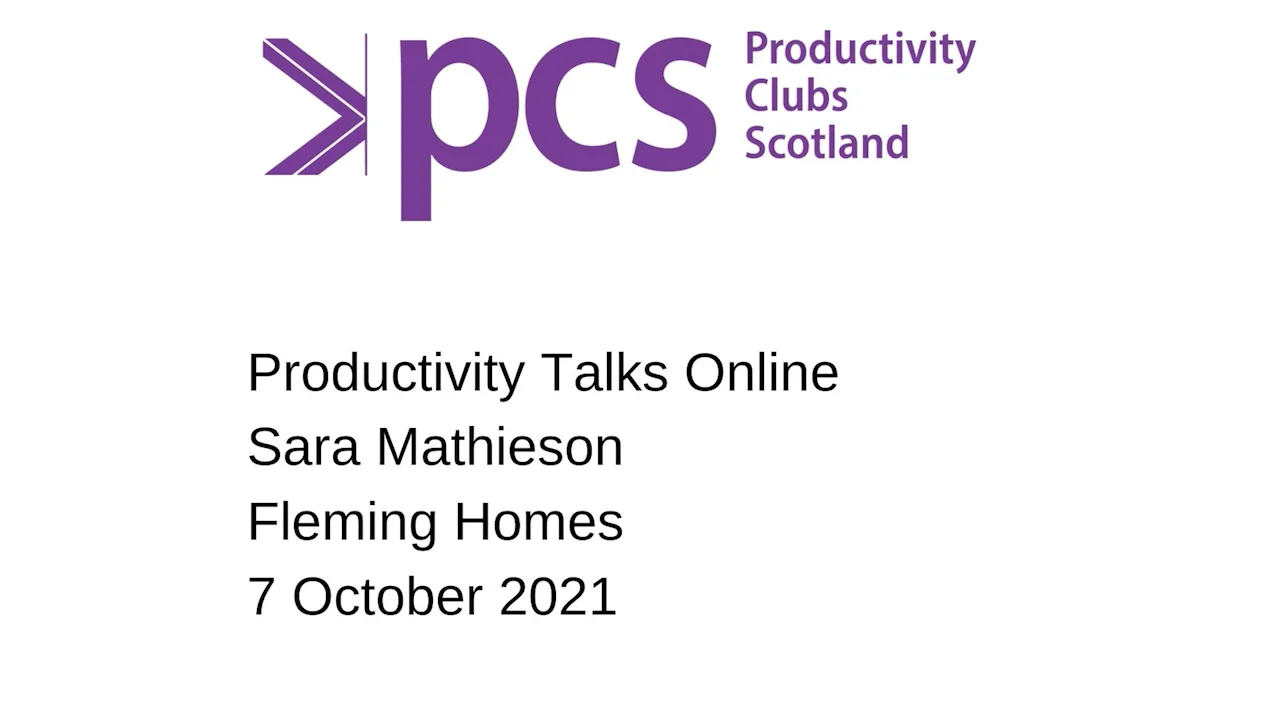 Productivity Talks Online Youth Employability Sara Mathieson, Fleming ...