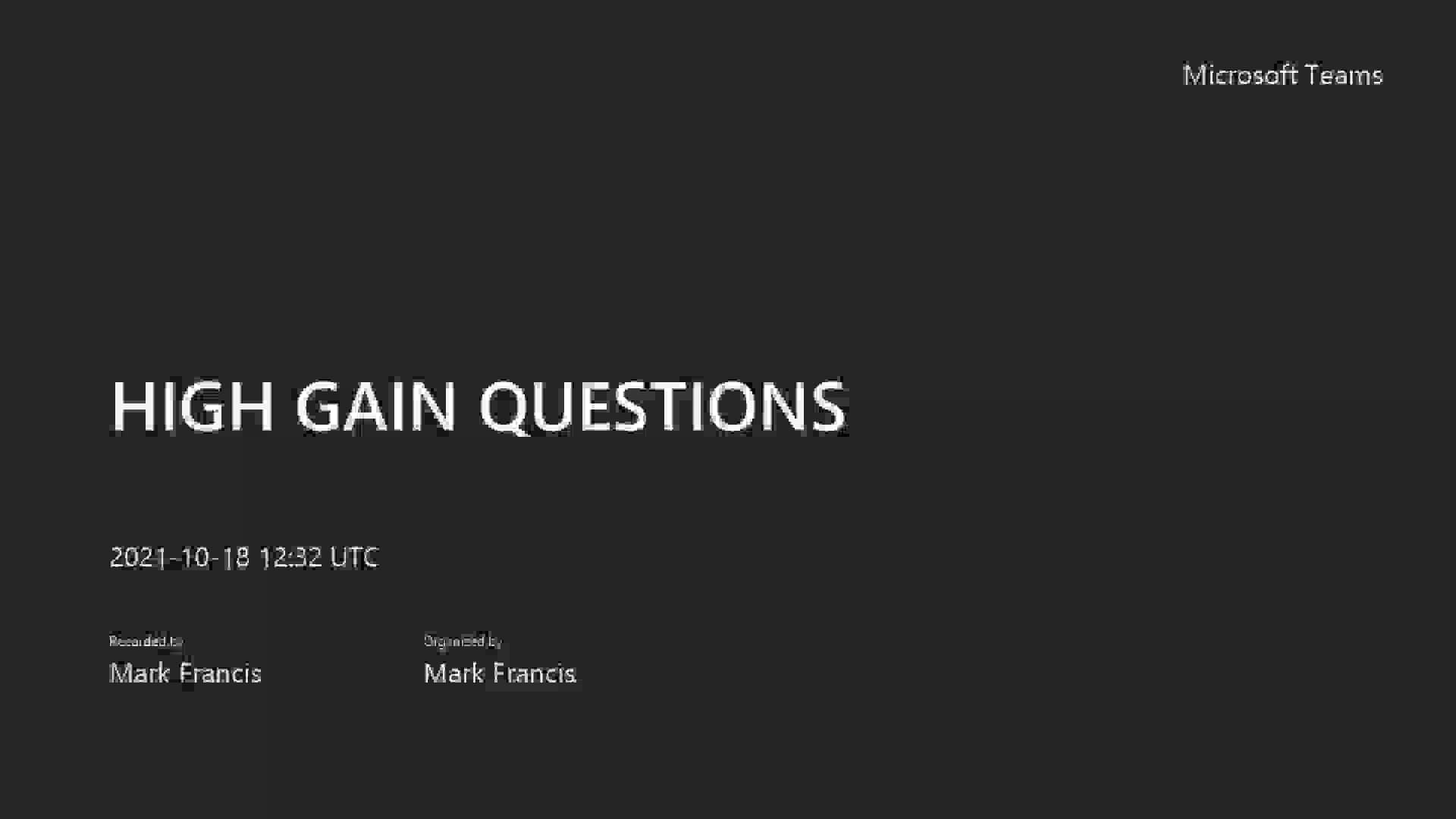 1. Asking High Gain Questions (2min) on Vimeo