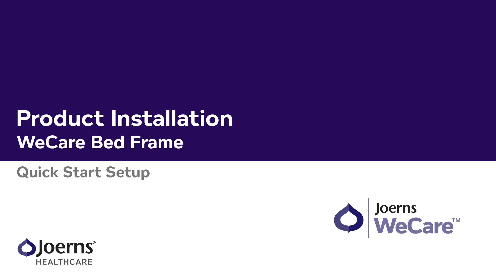 Videos - WeCare Bed Frame Product Installation on Vimeo