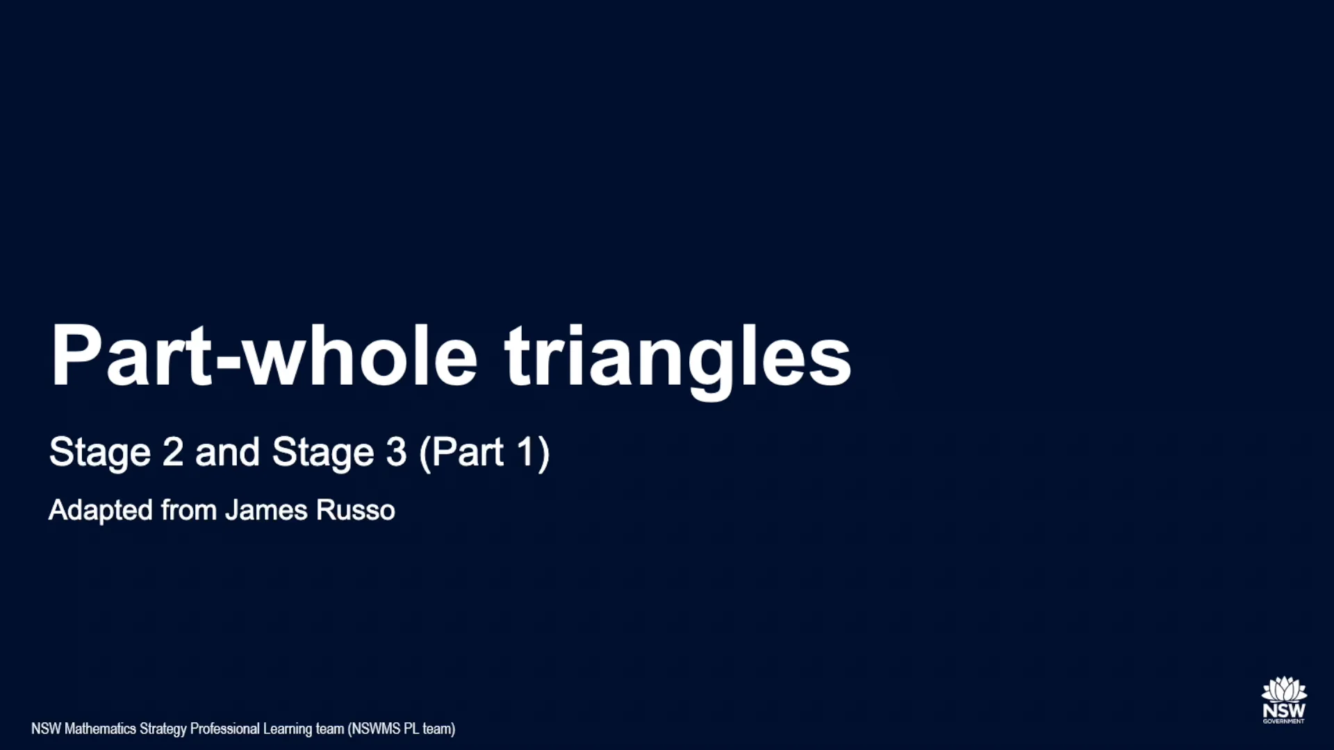 Part whole triangles (Stage 2 and 3) - Part 1 on Vimeo