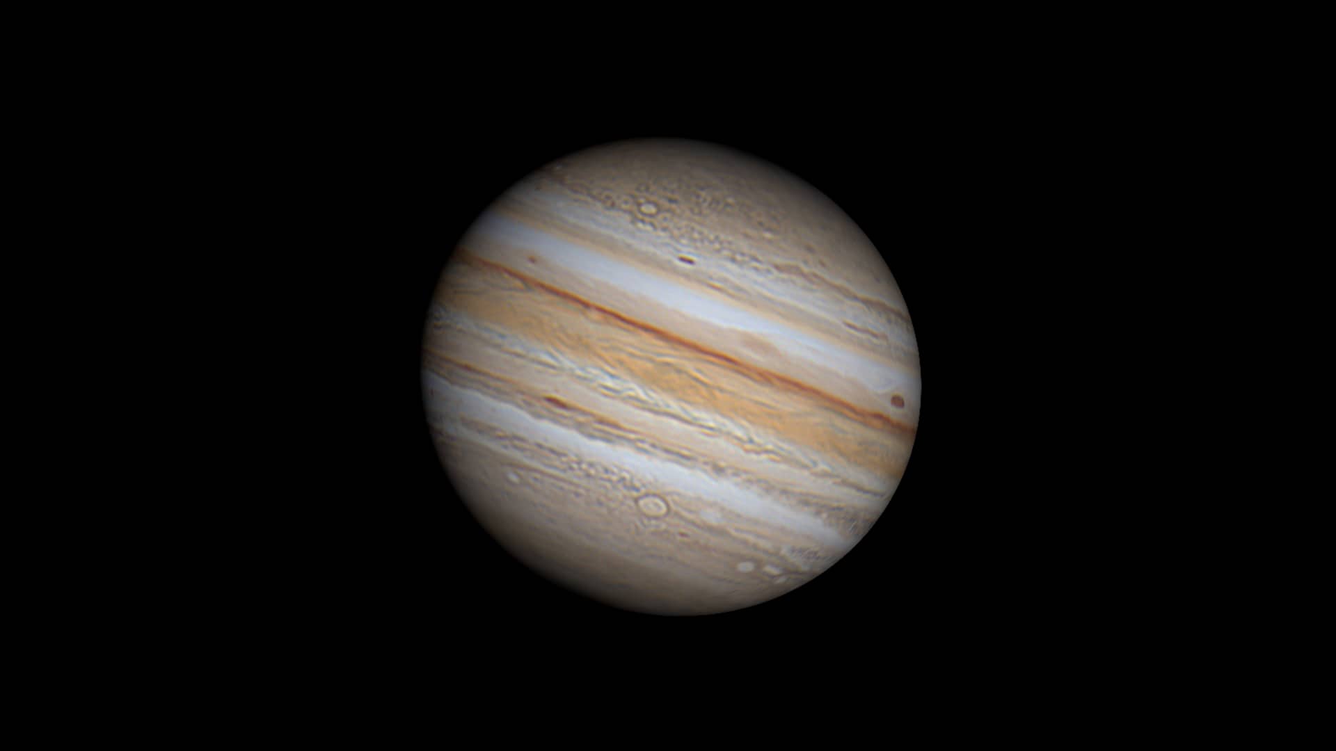 Global map of Jupiter from Paris. Data recorded in 2021 from October ...