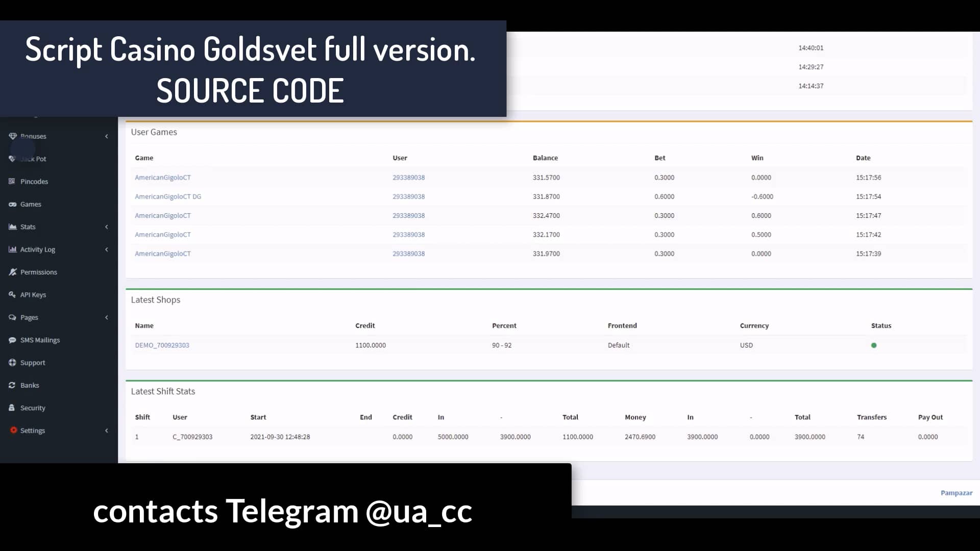 Download goldsvet 8.1 casino script. on Vimeo