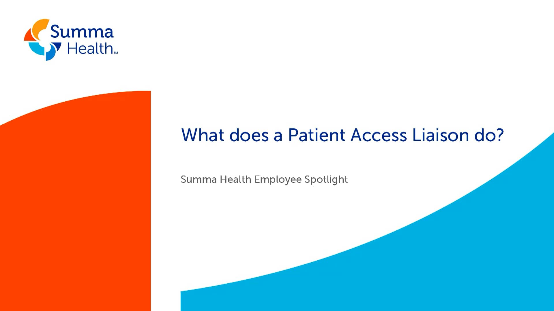 Employee Spotlight: Patient Access Liaison on Vimeo