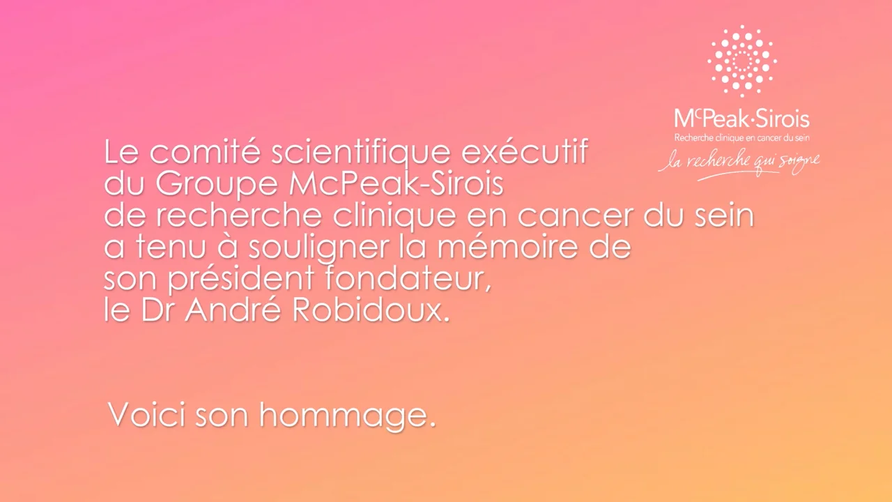 Vidéo hommage du comité scientifique exécutif au Dr André Robidoux on Vimeo