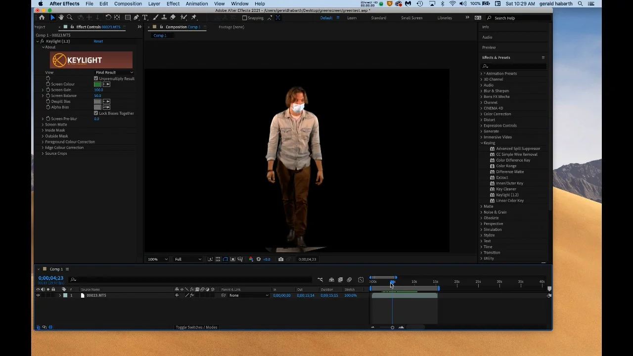 4. Checking the effect with different Backgrounds on Vimeo