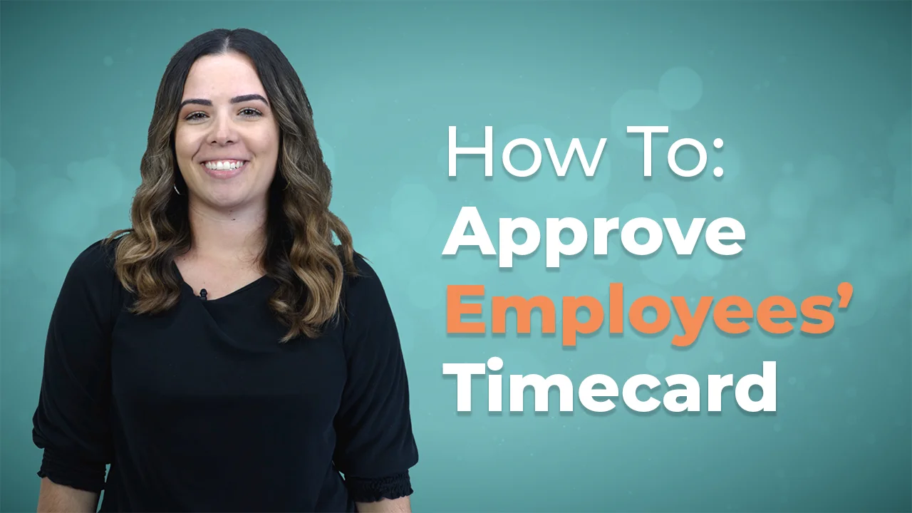 Approve Employees' Timecard | HOW TO on Vimeo