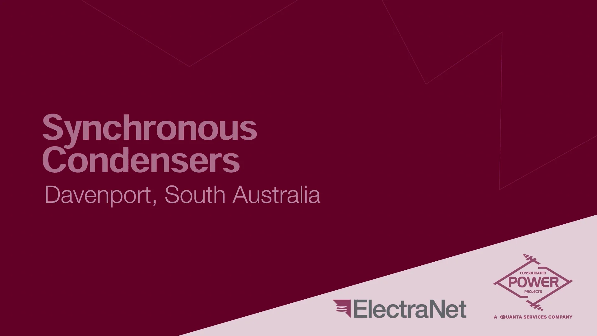 ElectraNet synchronous condensers installation - Davenport on Vimeo