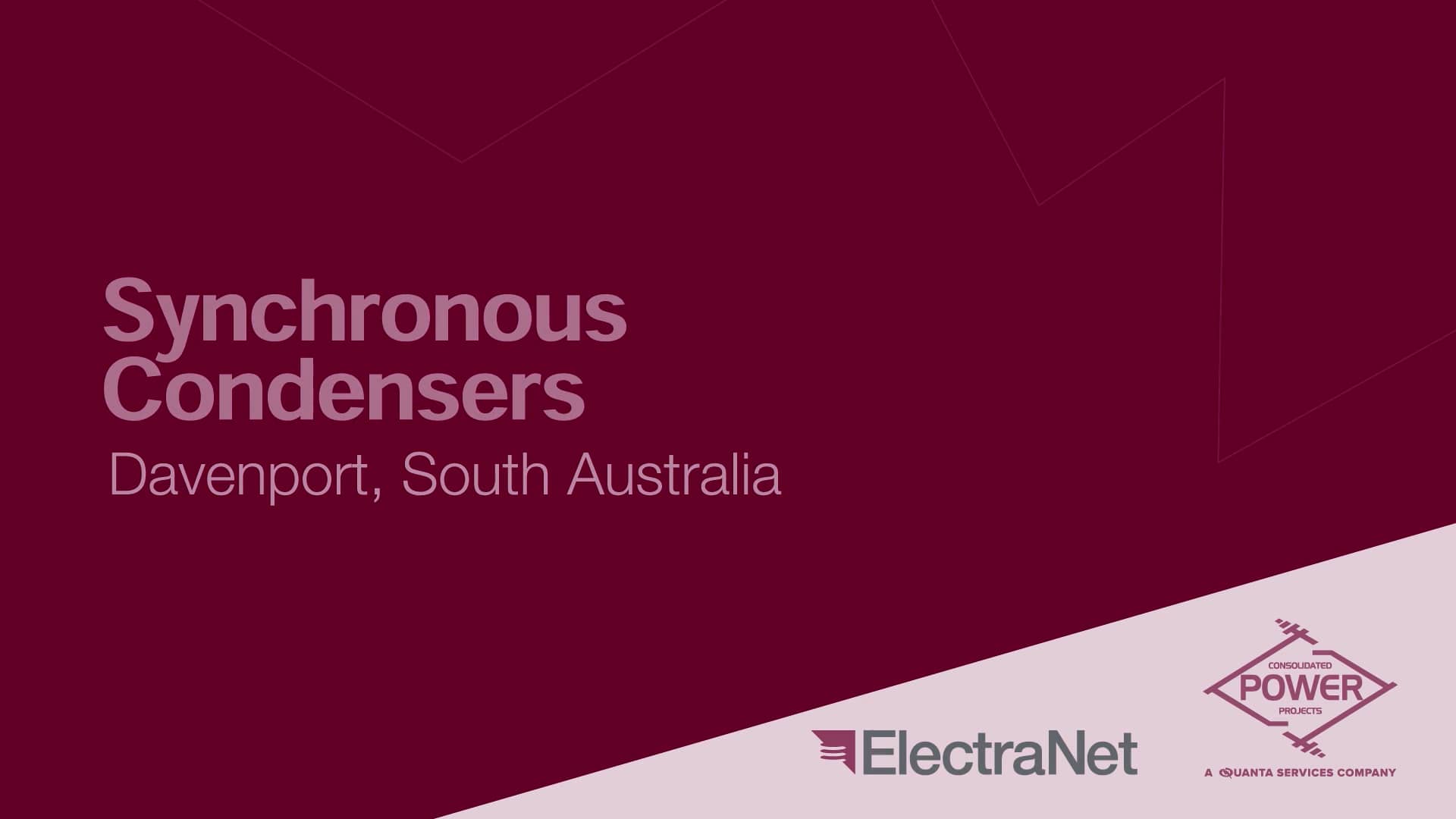 ElectraNet synchronous condensers installation - Davenport on Vimeo
