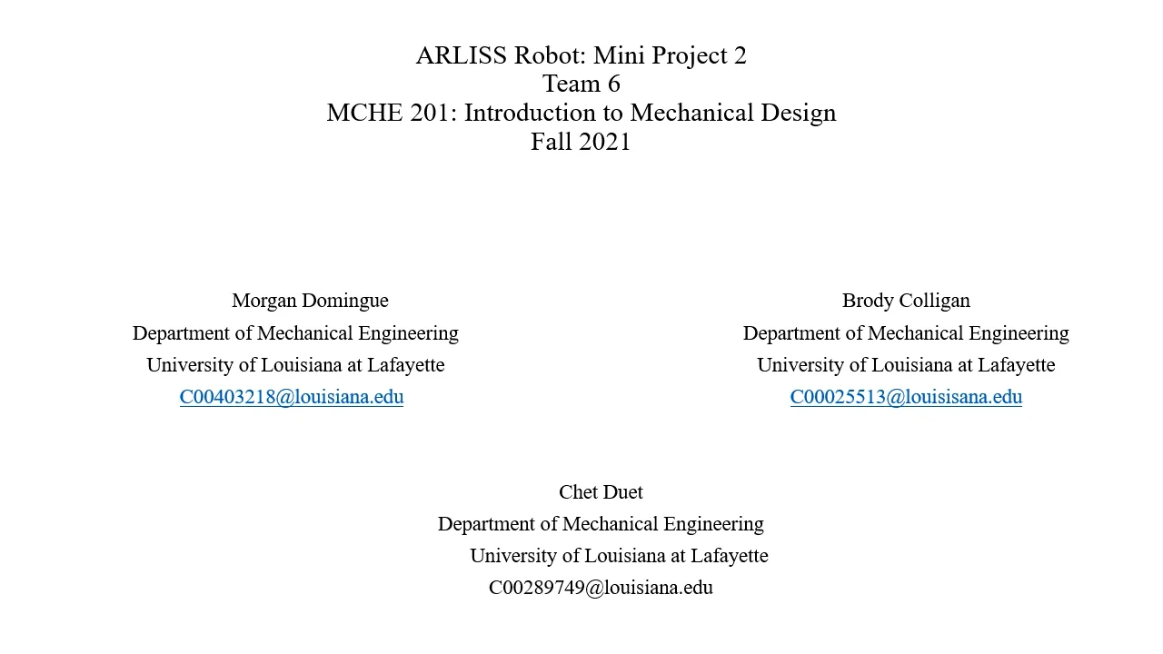 MCHE201 MiniProject 2 Arliss Video Team 6.mp4 on Vimeo