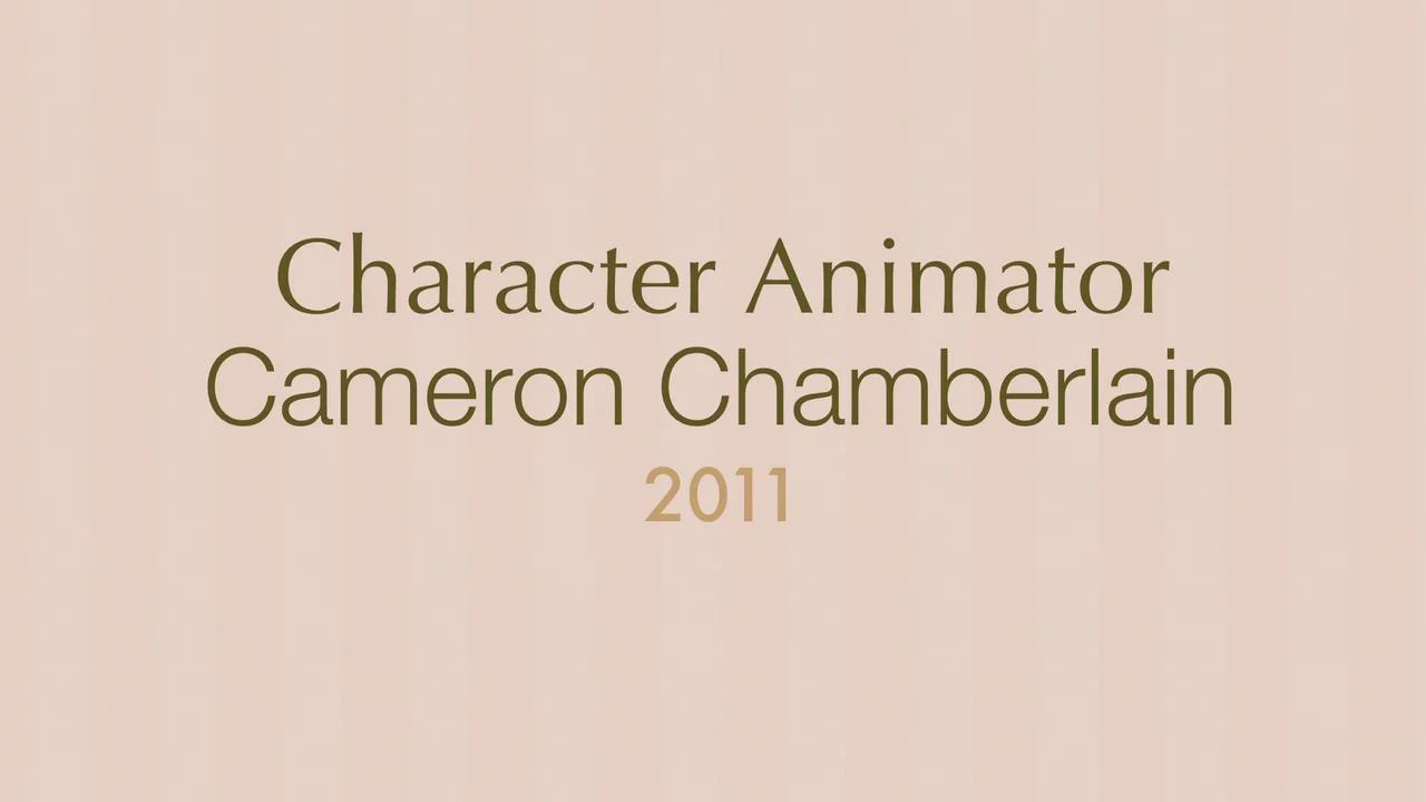 Animation Reel 2011 :: Cameron Chamberlain on Vimeo