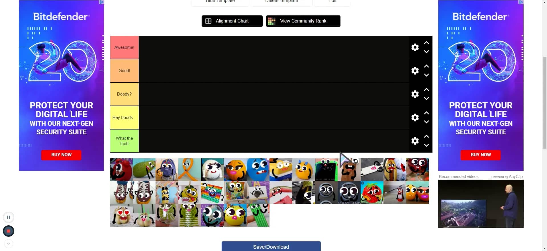 Doodland character tier list on Vimeo