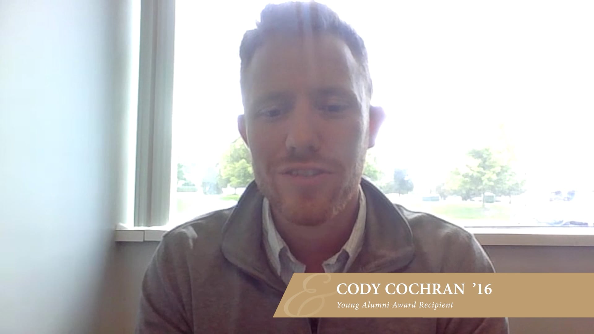 Cody Cochran ('16) - Young Alumni Award on Vimeo
