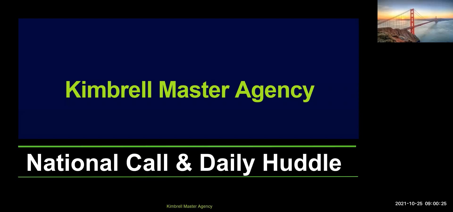 10.25.2021 Daily Huddle Call on Vimeo