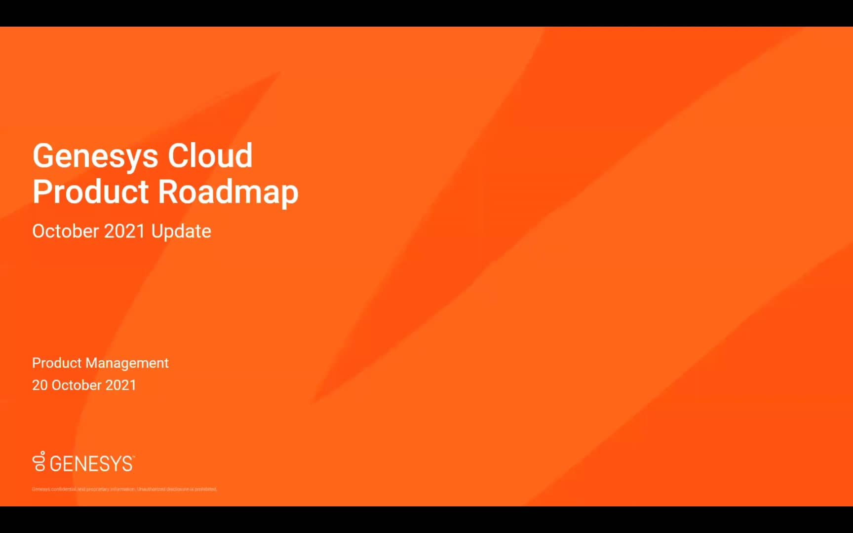 Genesys Cloud Roadmap Webinar- Q4 2021 on Vimeo