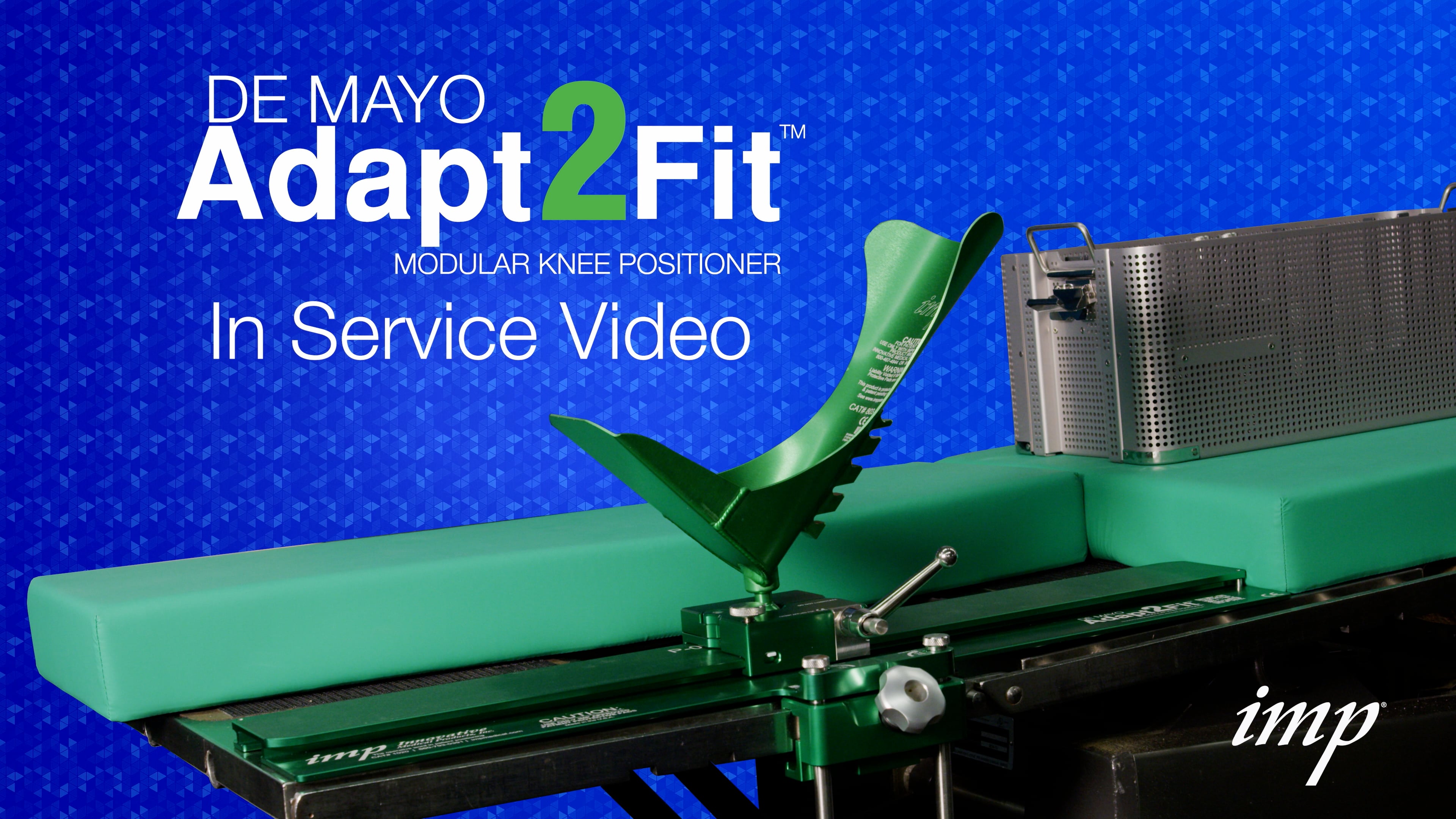 De Mayo Adapt2Fit® Modular Knee Positioner In-Service Video on Vimeo