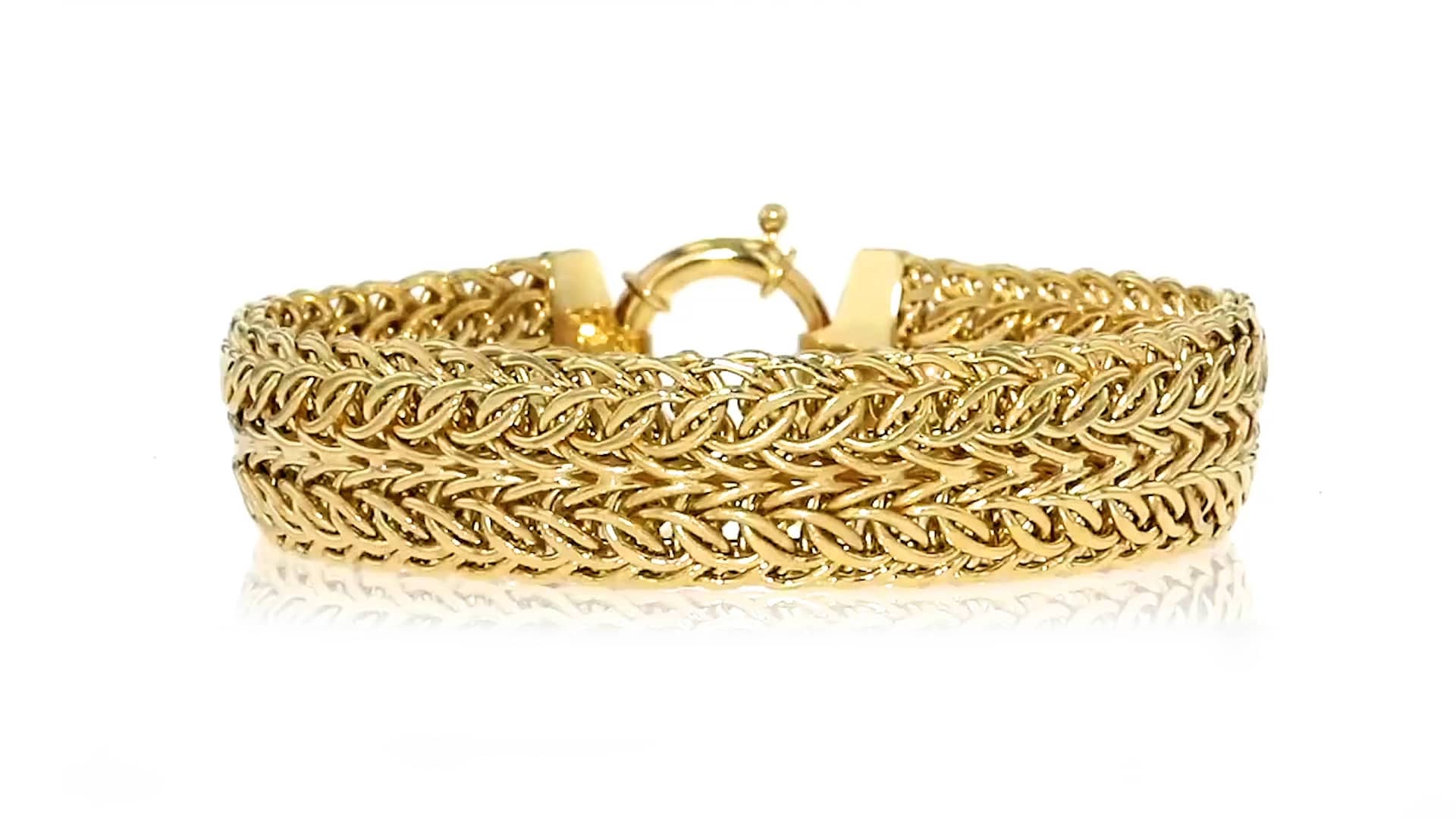 14kt Yellow Gold Sedusa-Link Bracelet on Vimeo
