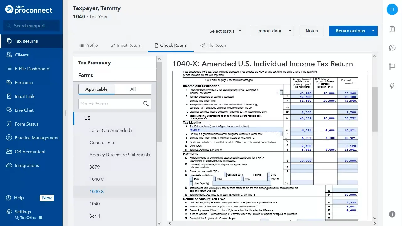 ProConnect Tax Online - Amending a 1040 Return on Vimeo