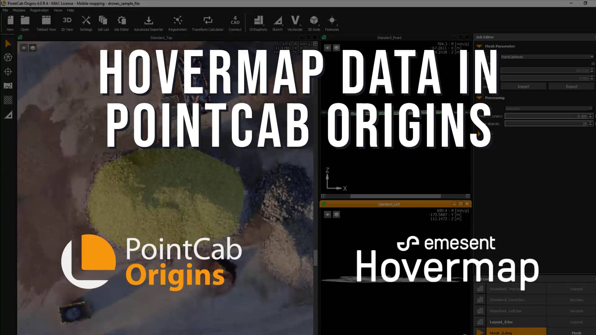 Hovermap Data in PointCab Origins on Vimeo