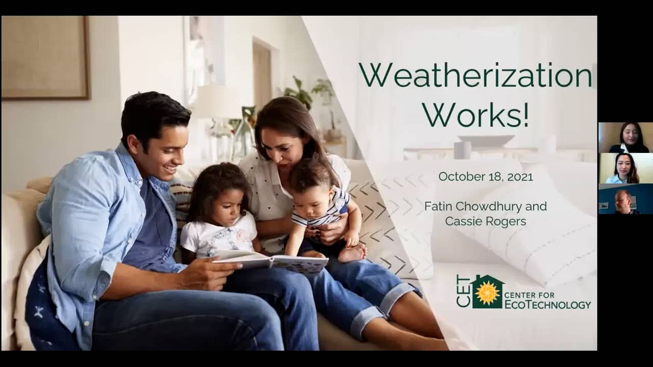 Weatherization Works Webinar Fall 2021 on Vimeo
