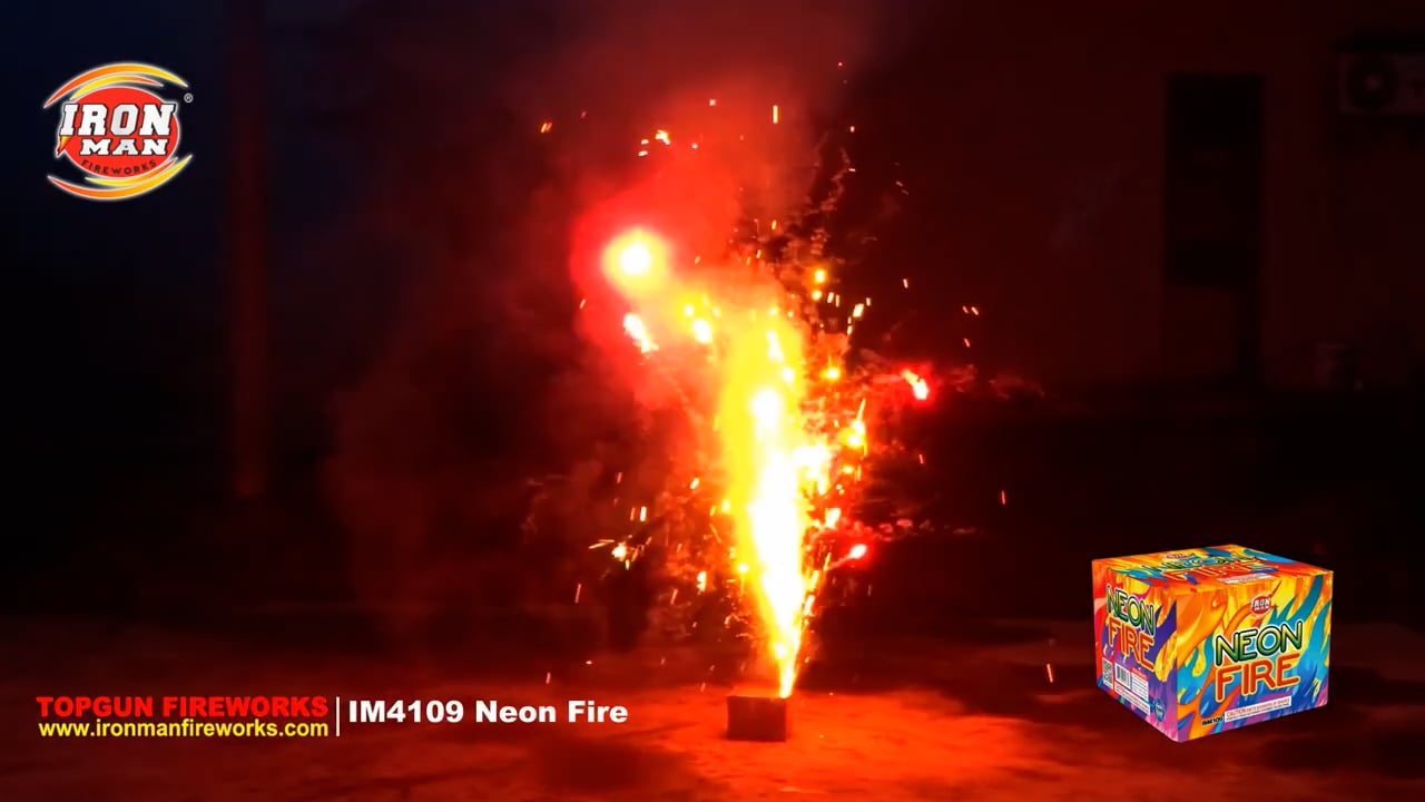 IM4109 Neon Fire - 200 Gram Fountain by Iron Man Fireworks on Vimeo