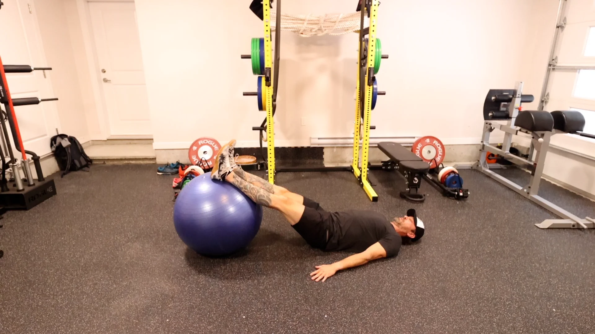 Stability Ball - Bridge To Leg Curl on Vimeo