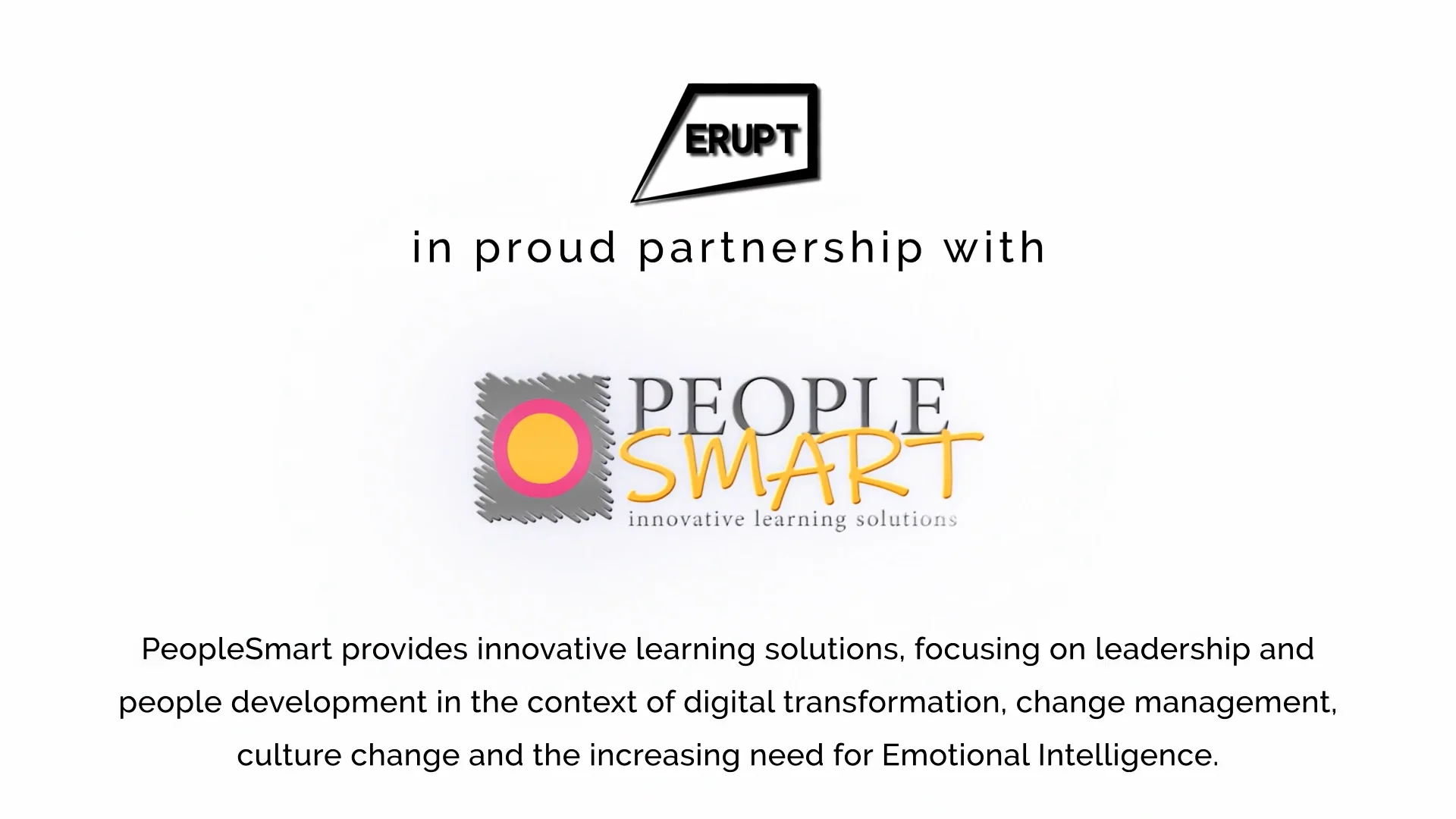 ERUPT 2021: Innovation Beyond Survival - PeopleSmart