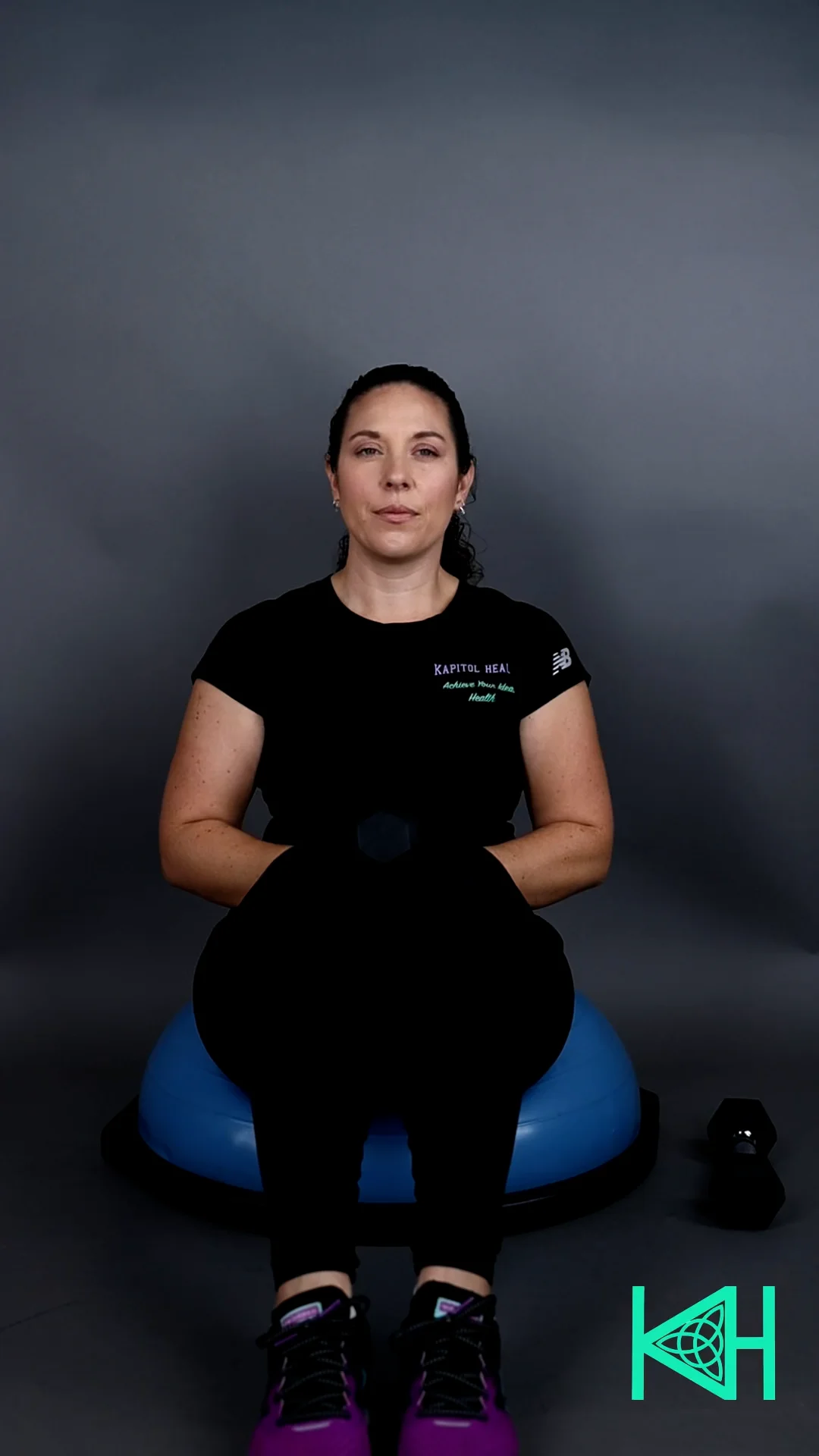 Seated Tricep OH Extension-on bosu on Vimeo