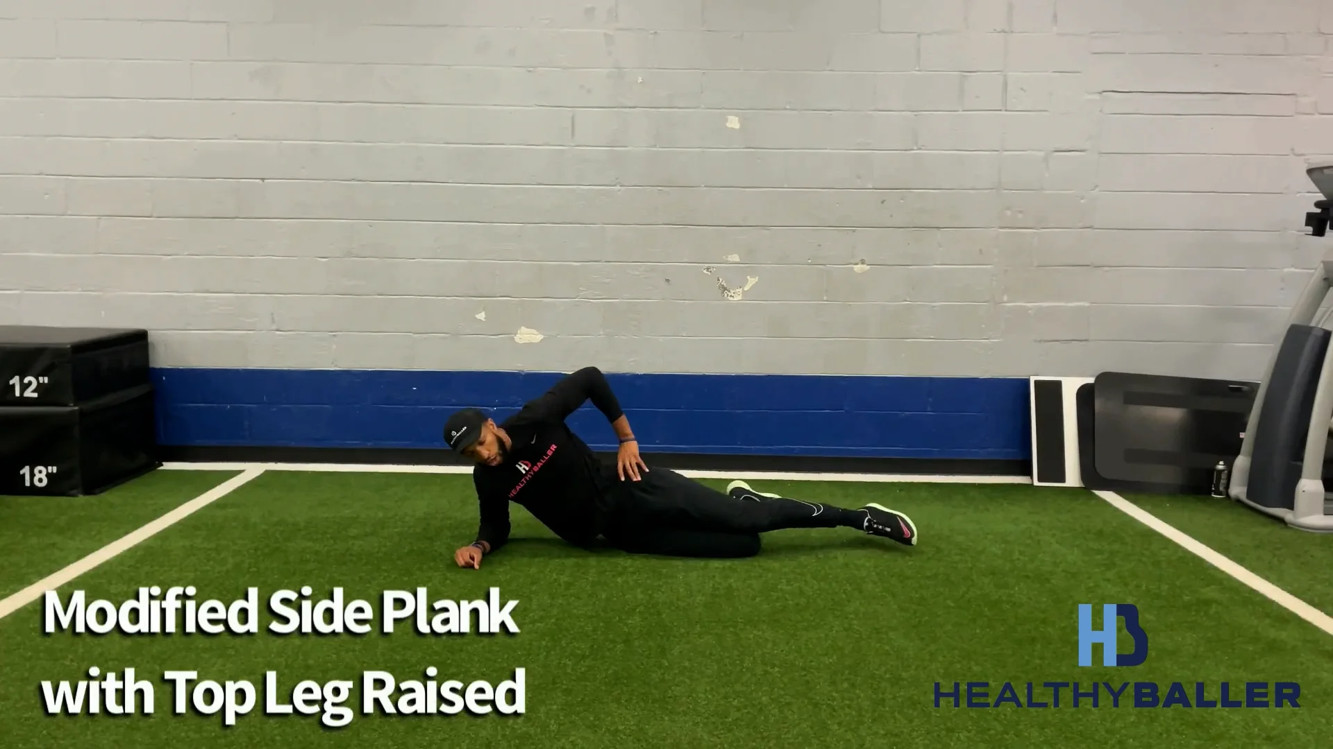 Modified Side Plank with Top Leg Raised on Vimeo