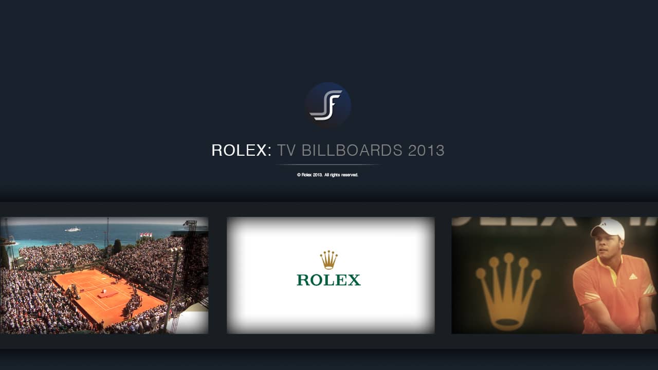 Rolex: TV Billboards Monte Carlo Masters 2013 on Vimeo