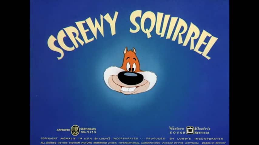 MGM Cartoon - Tex Avery - Screwy Squirrel - Happy Go Nutty (1944) in HD ...