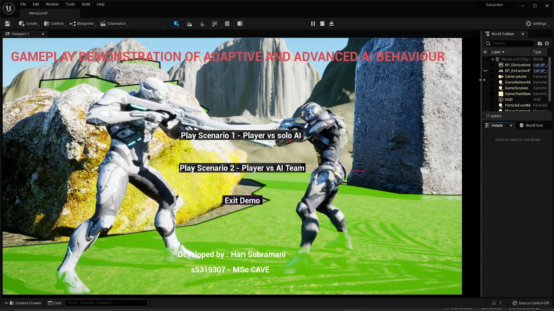 Masters degree show 2021 - Adaptive and Advanced Behaviour of Artifical ...