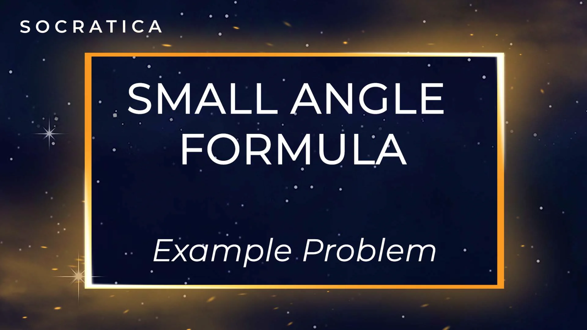 Small Angle Formula - Example Problem (Astronomy) on Vimeo