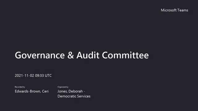 BGCBC Governance and Audit Committee - 02 November 2021.mp4 on Vimeo