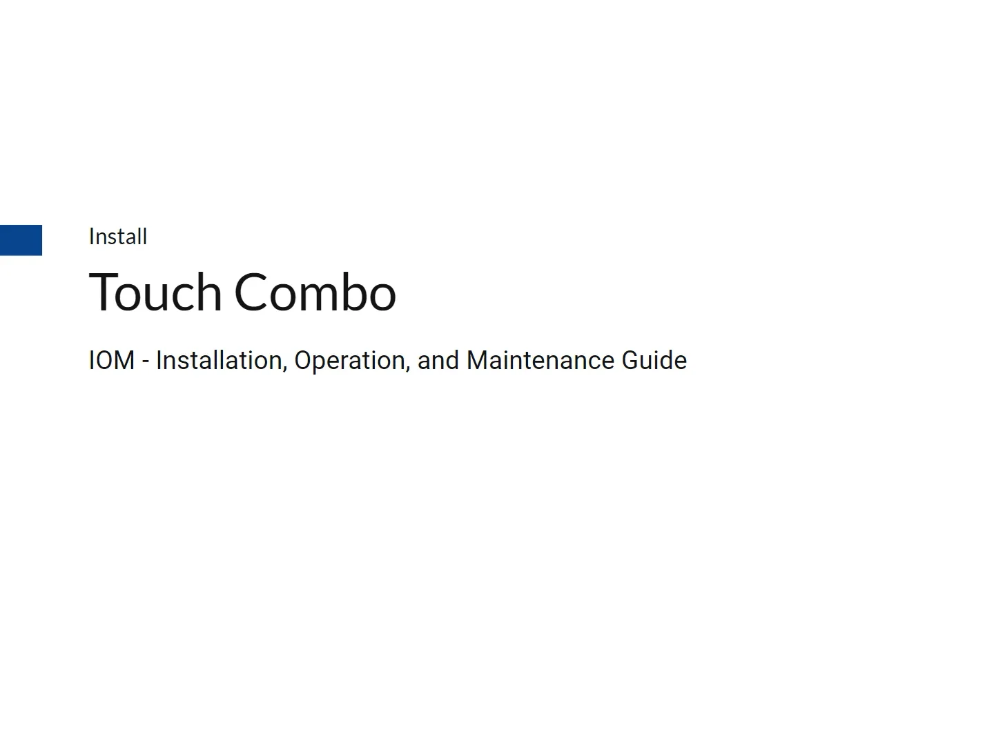 326 Touch Combo Installation, Presets, and Time of Day