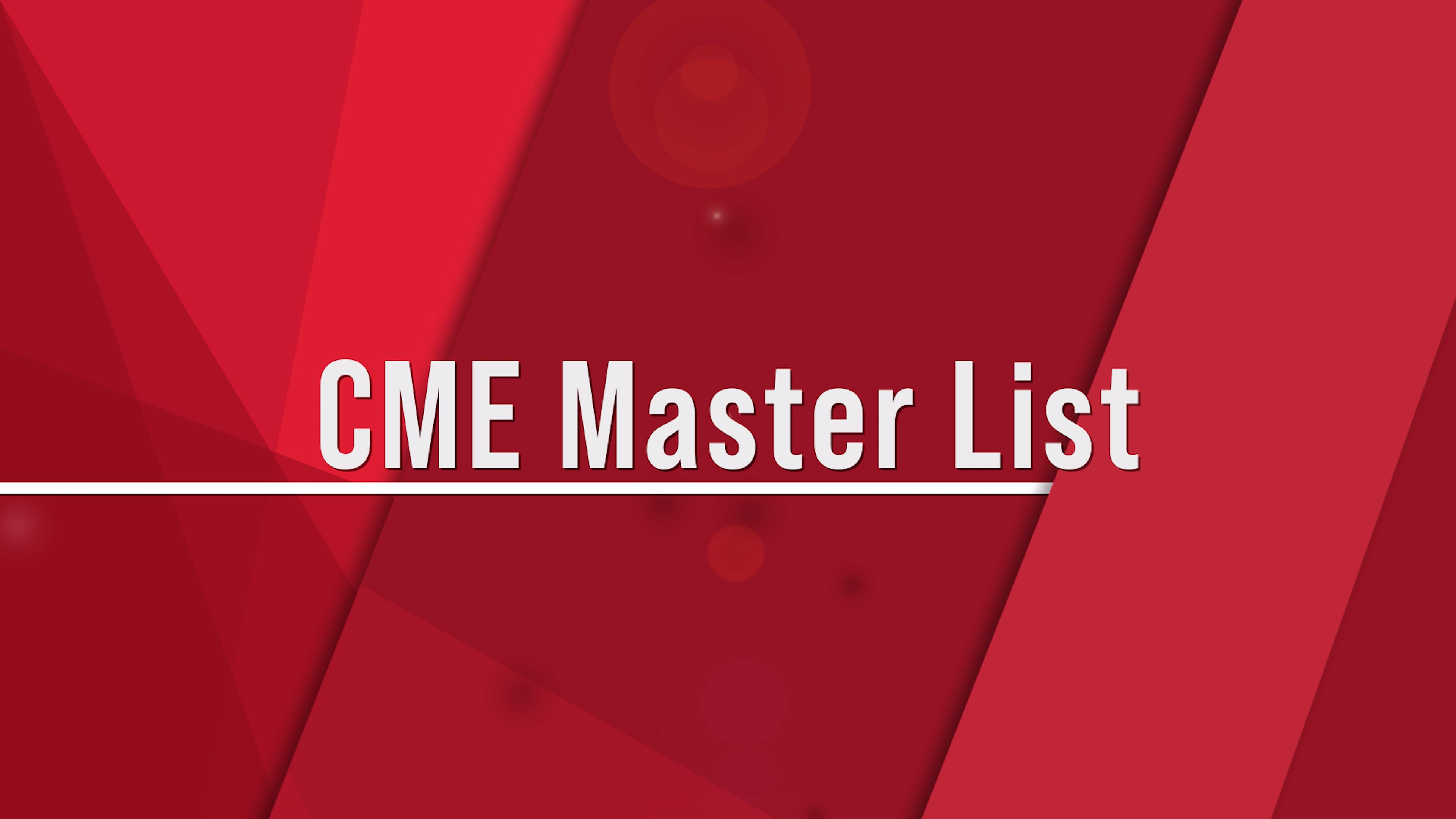 CME Master List on Vimeo