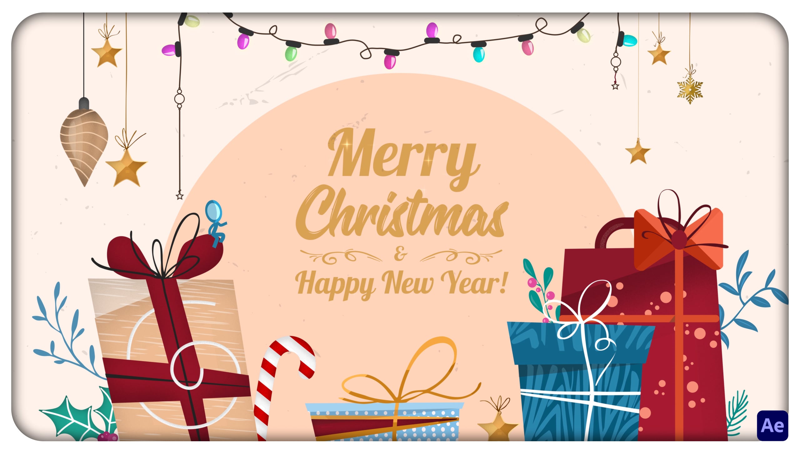 Happy Holidays Card After Effects Template Project