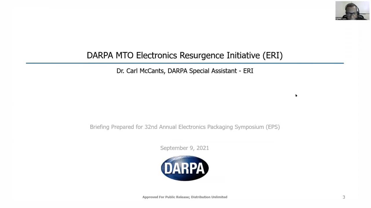 Session DoD | Carl Mccants (Darpa, Eri) - Eri Briefing | 5 min on Vimeo