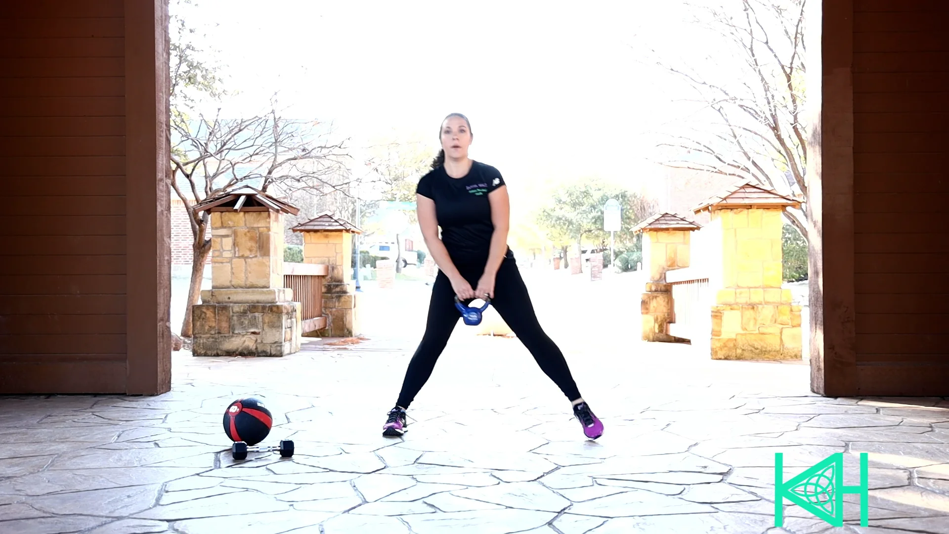 Side step out lunge-with kettlebell on Vimeo