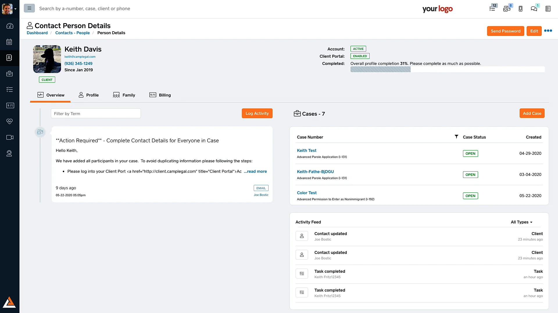 CampLegal and Delete a Contact on Vimeo